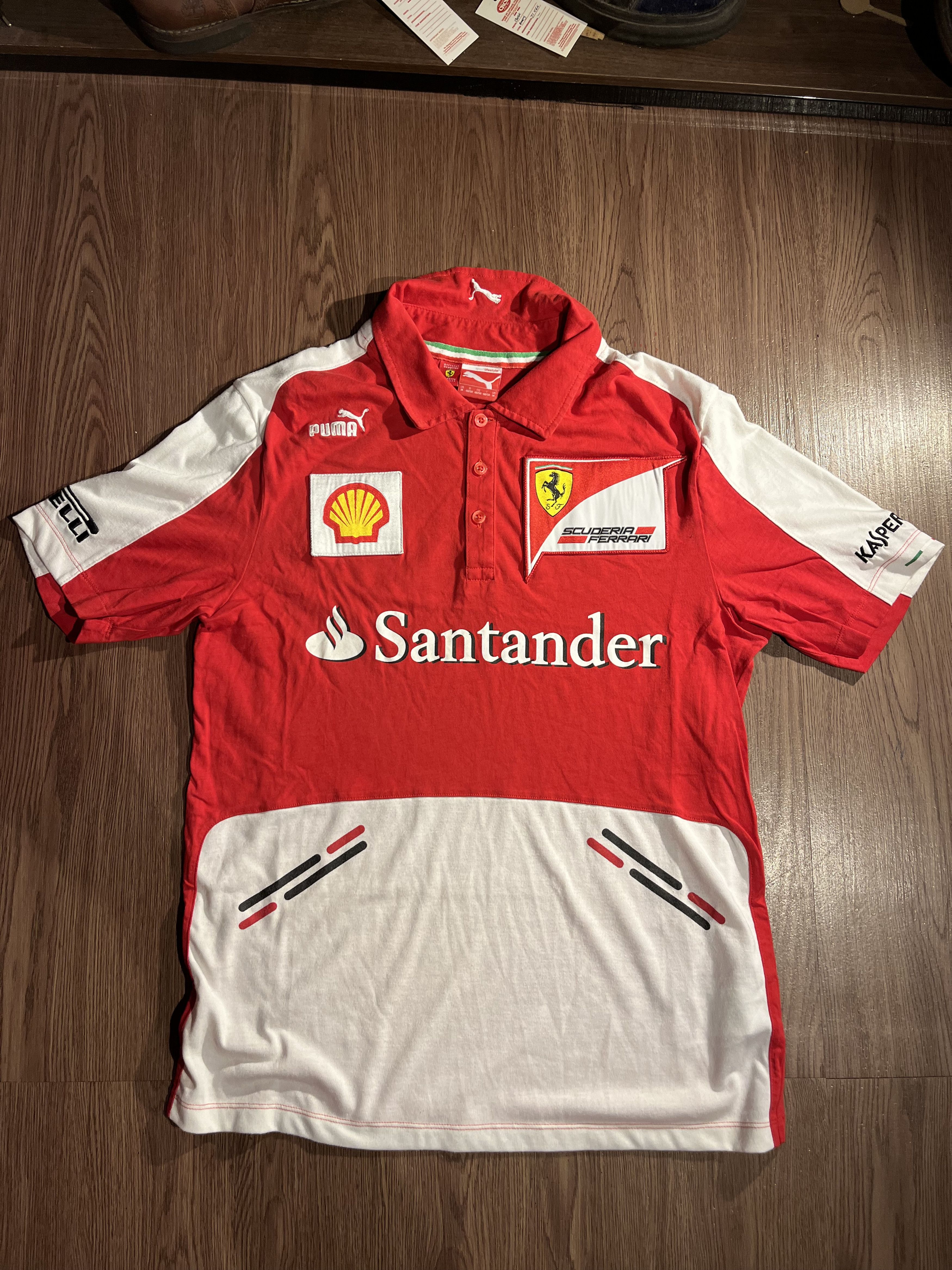 Ferrari × Puma Modern Scuderia Ferrari Santander F1 Team Polo Shirt ...