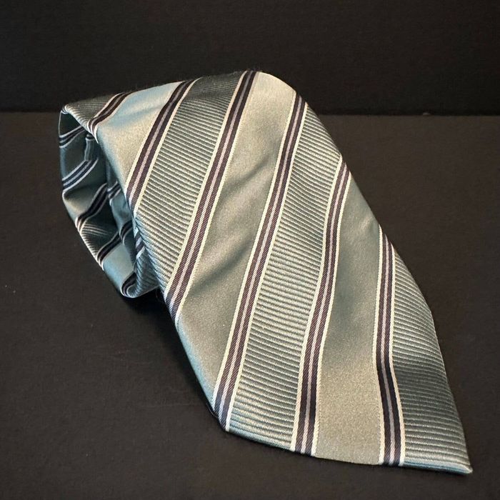 Donald Trump Donald Trump Signature Collection Green Striped100% Silk ...