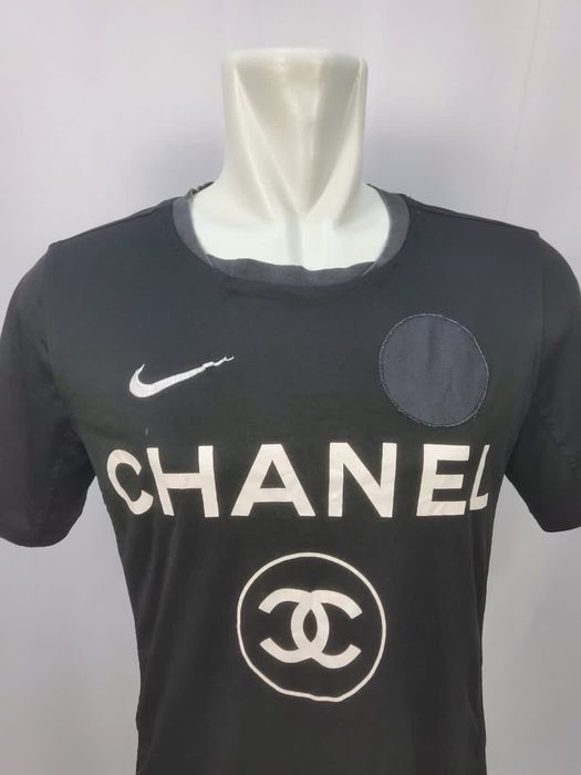 Custom Nike x Chanel Custom Jersey Hype Streetwear Soccer T-shirt | Grailed