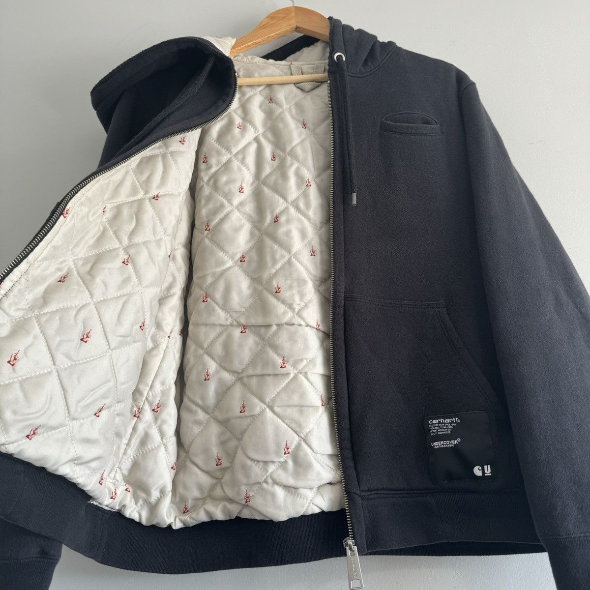 Carhartt × Undercover Undercover x Carhartt Middle Finger Quilted Zip ...