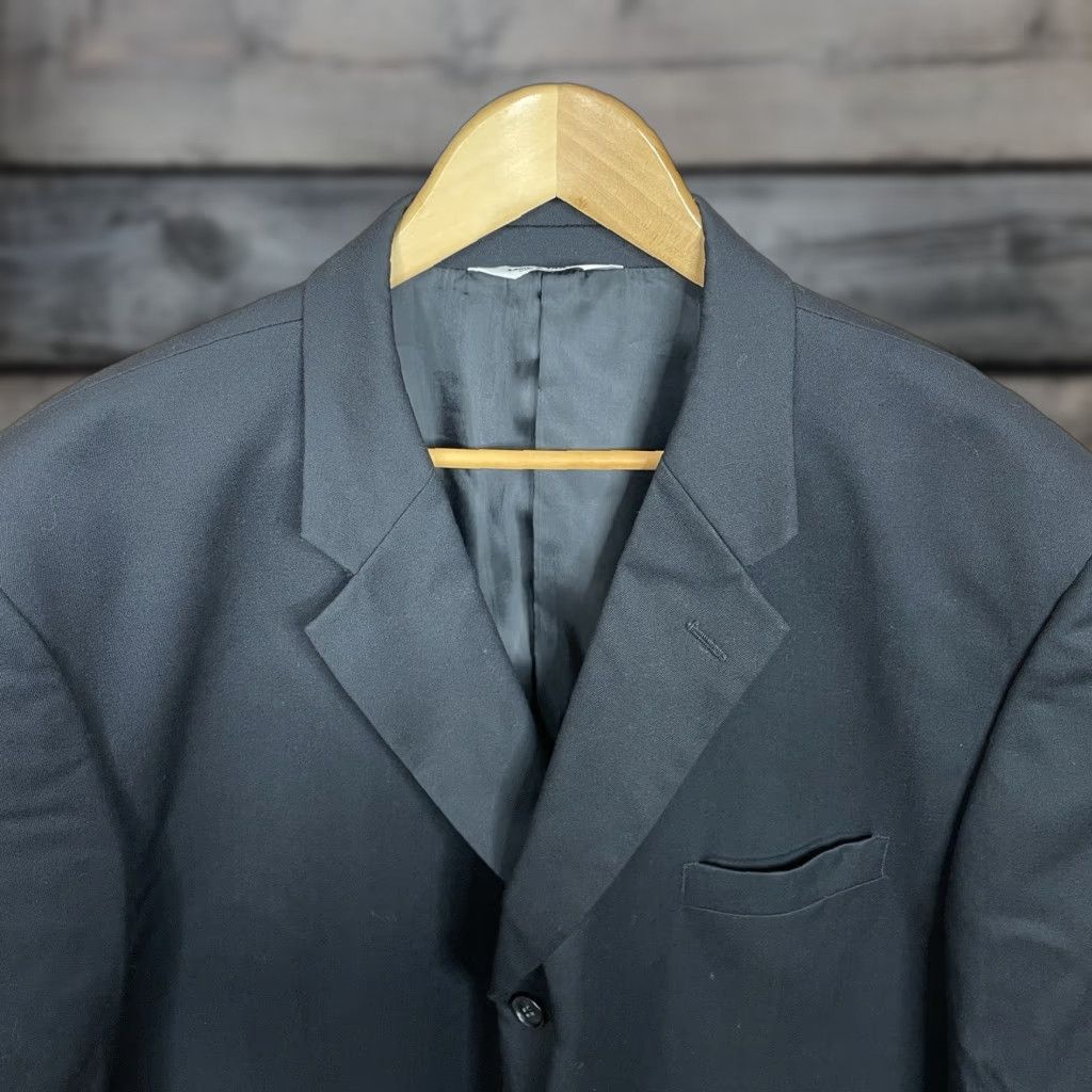 Vintage Linea Uomo Blazer Jacket Mens 50XL Black Solid 100% Super 100s ...