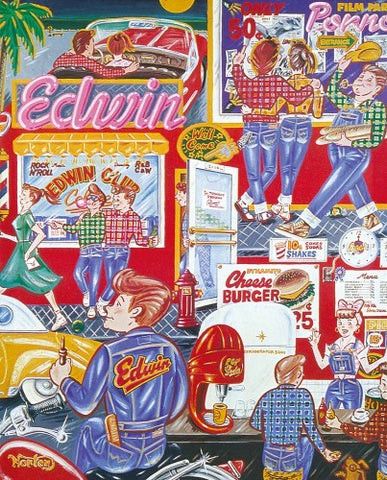 Edwin × Very Rare × Vintage 💥VERY RARE🔥VINTAGE EDWIN JAPAN Big Old Logo ...