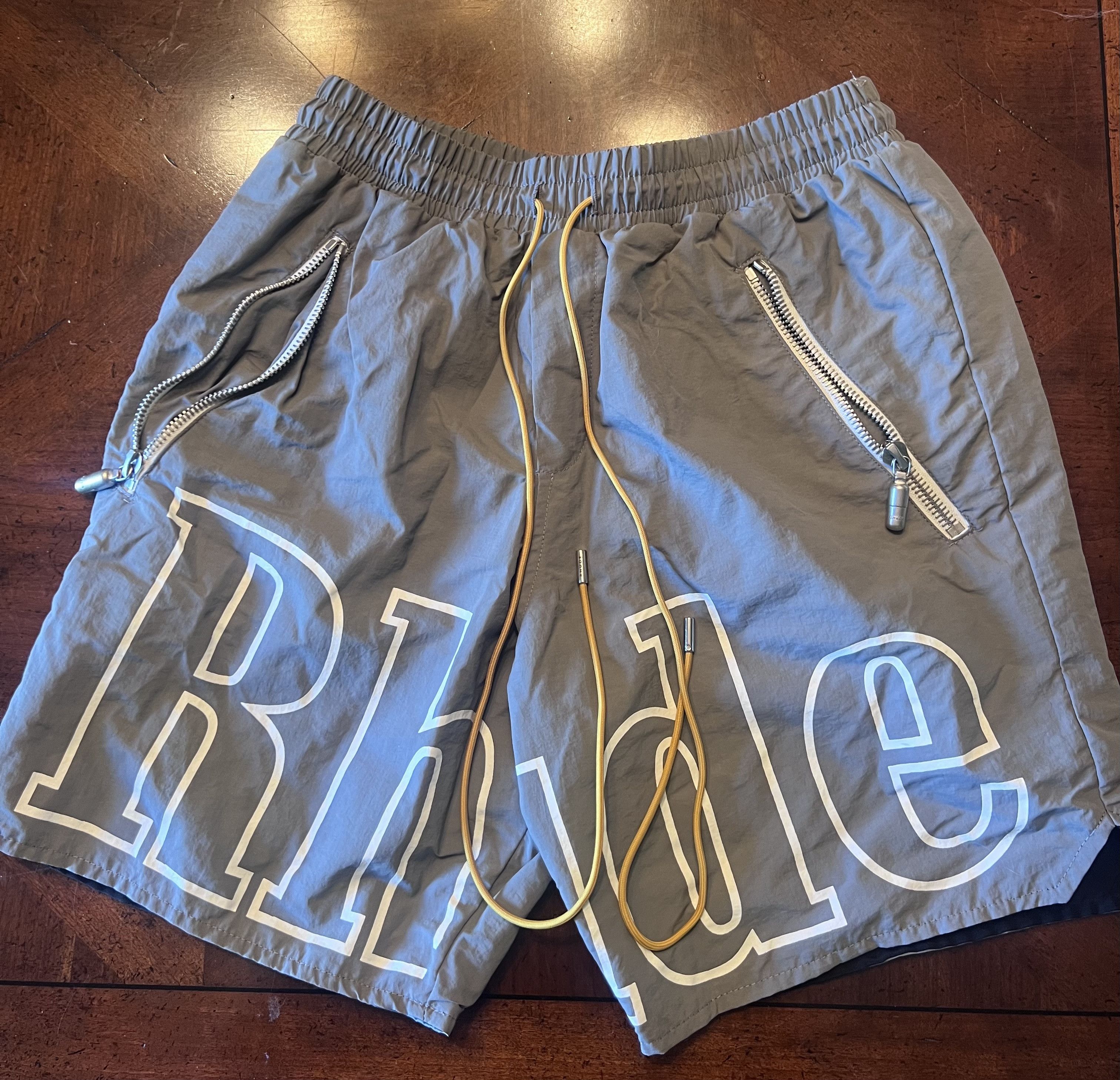 Rhude Rhude Logo Shorts Grey | Grailed