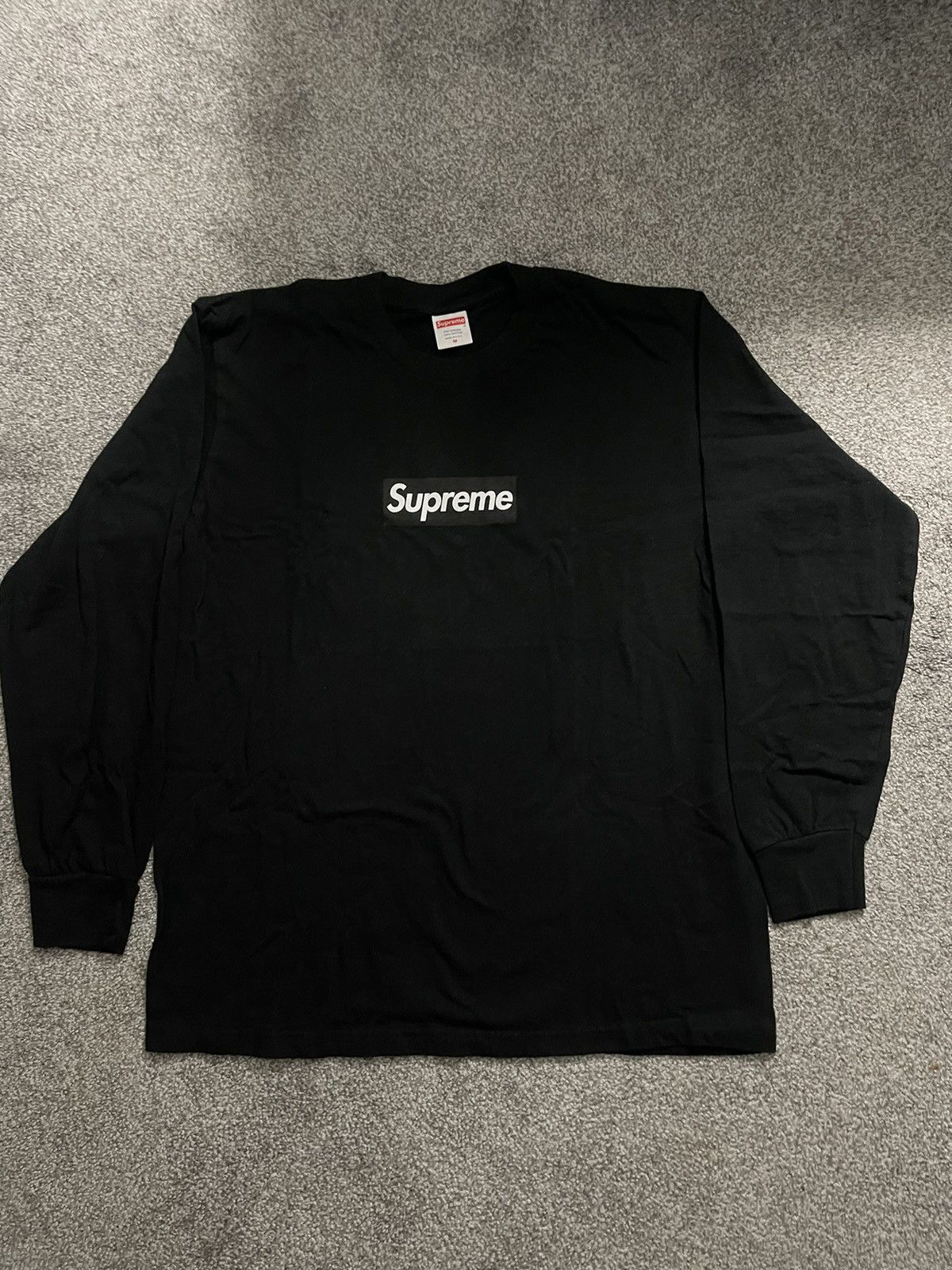 Supreme Supreme black long sleeve box logo | Grailed