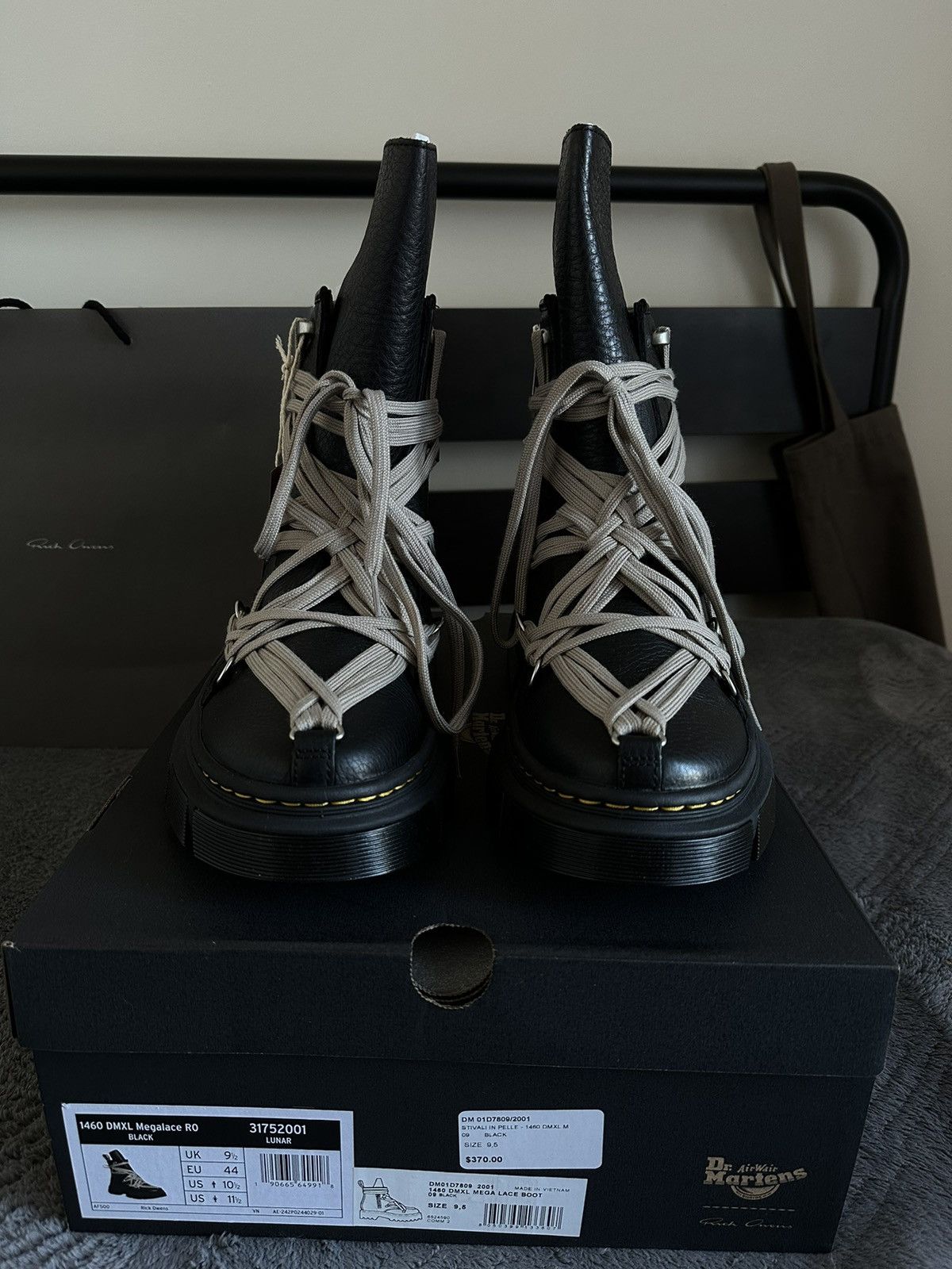 Rick Owens Rick Owens X Dr. Martens 1460 DMXL Megalace Boot | Grailed