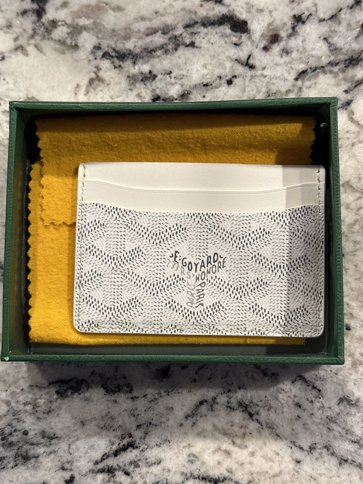 Goyard White Goyard Card Holder | Grailed