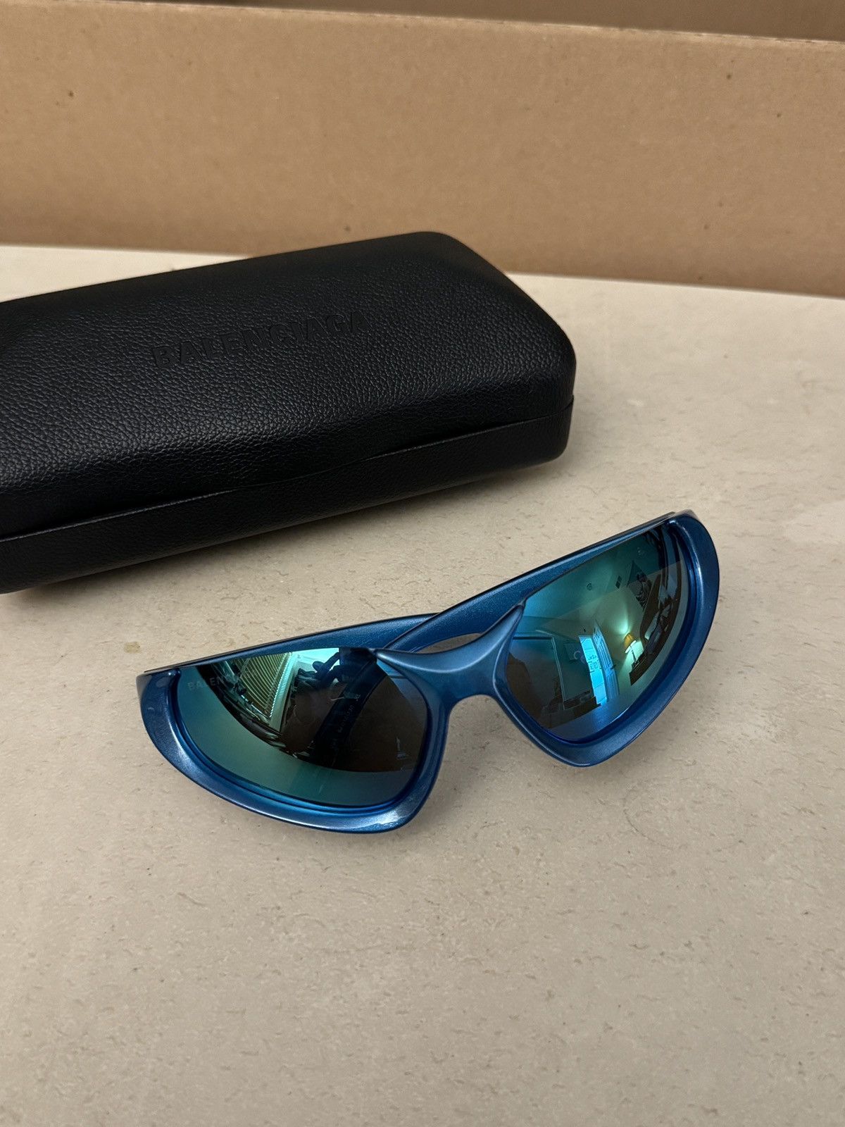 Balenciaga DS Balenciaga Xpander Sunglasses Blue BB0202S | Grailed