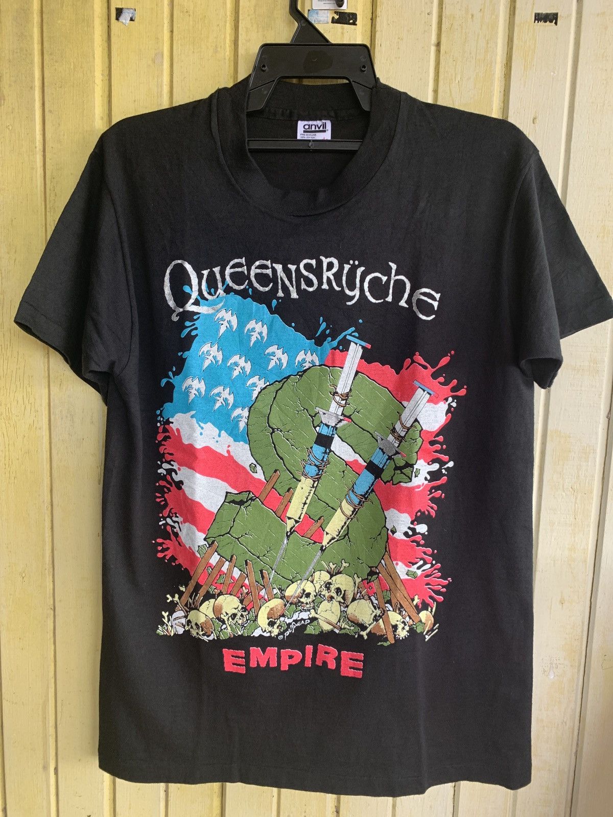 Vintage VINTAGE 90'S QUEENSRYCHE - EMPIRE WORLD TOUR 1991 T-SHIRT | Grailed