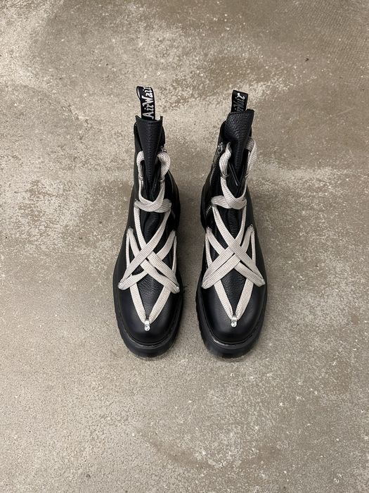 Rick Owens Quad Sole Pentagram Jumbo Lace Boots | Grailed