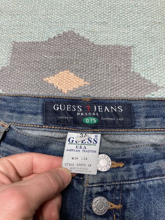 Vintage VTG y2k guess baggy jeans pascal loose skater fade 34x33 | Grailed