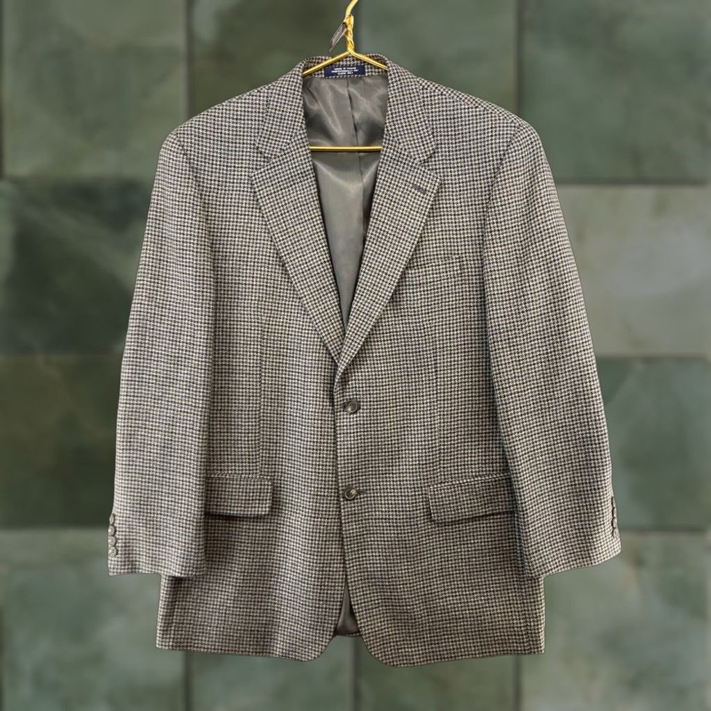 Chaps Mens Ralph Lauren Chaps Sports Coat 42 Houndstooth Wool Blend | Grailed