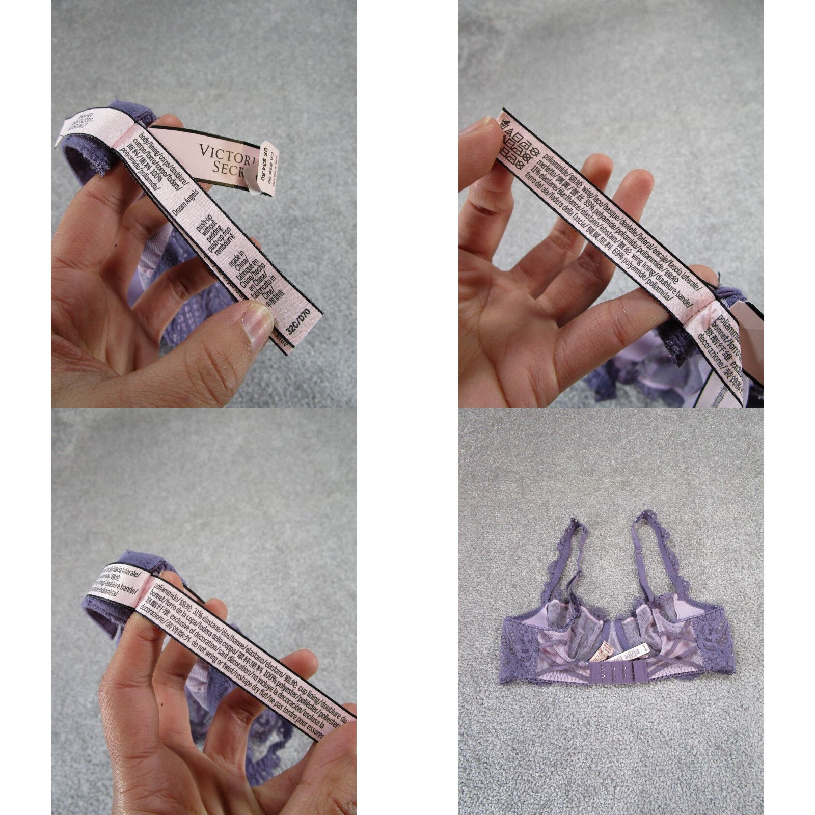 Victoria's Secret Victorias Secret Bra 32C Purple Dream Angels Pushup ...