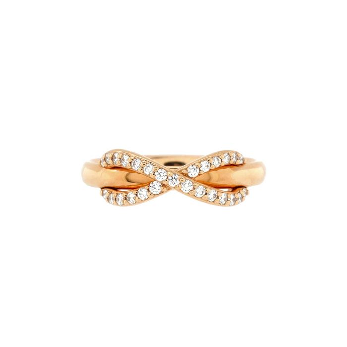 Tiffany & Co. Infinity Ring 18K Rose Gold and Diamonds | Grailed