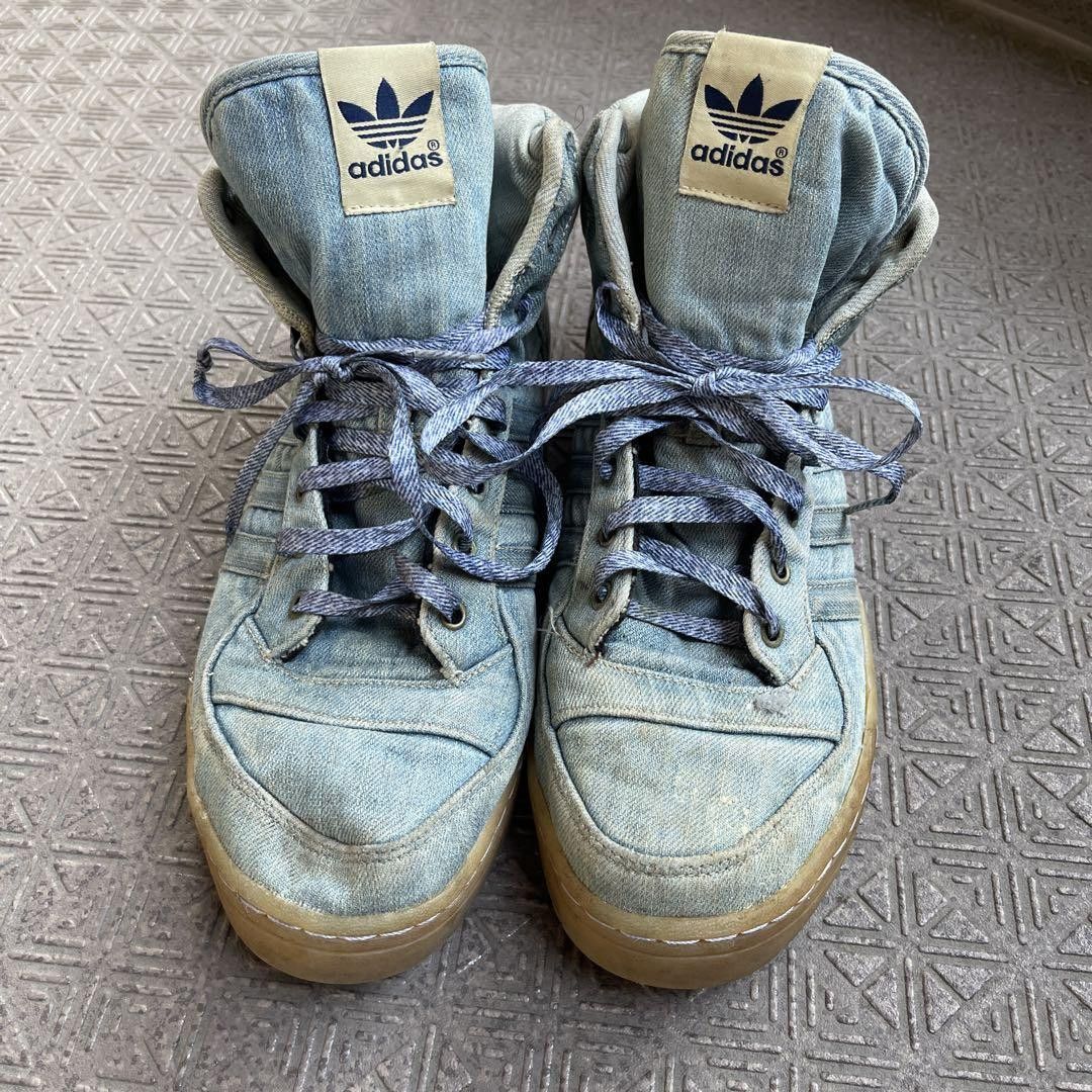 Adidas × Jeremy Scott ADIDAS × JEREMY SCOTT Wing Denim Hi-Top Sneakers ...