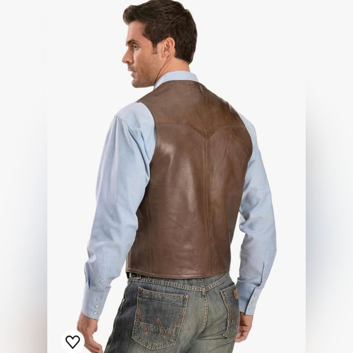 Scully Leather Scully Men's Frontier Western Leather Vest | Grailed