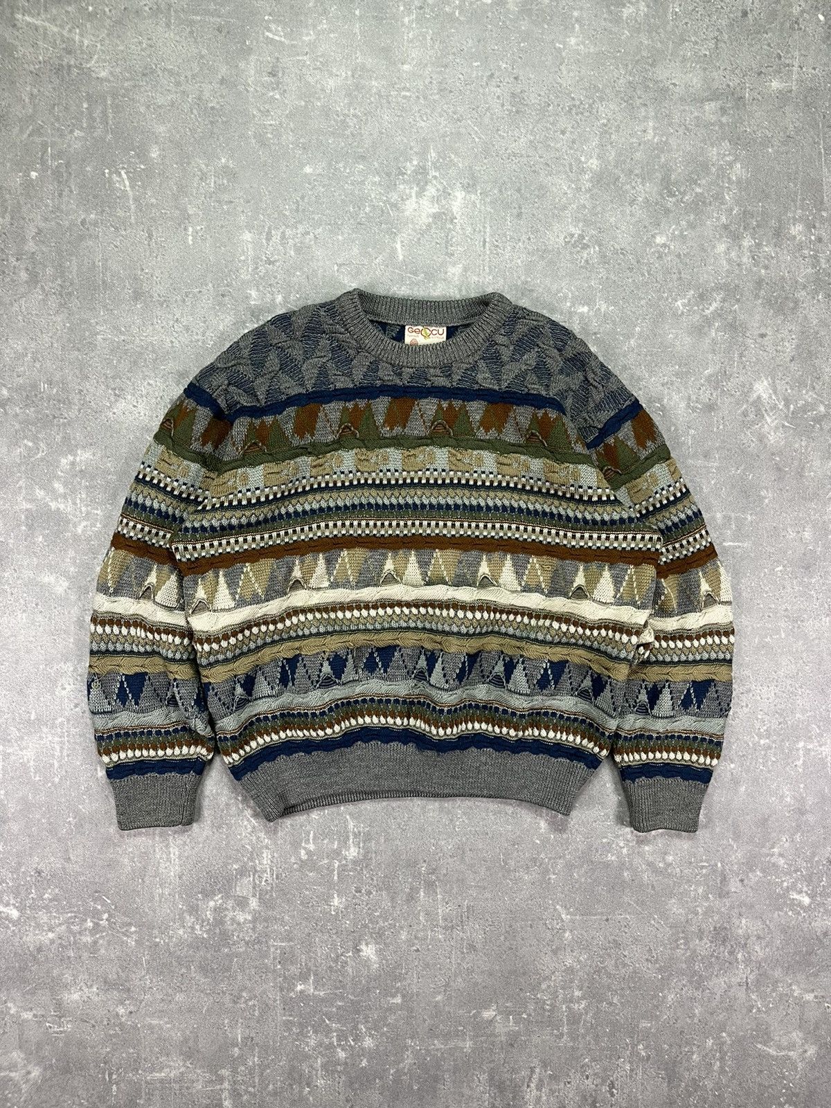 Coloured Cable Knit Sweater × Coogi × Vintage Rare Vintage Australian ...
