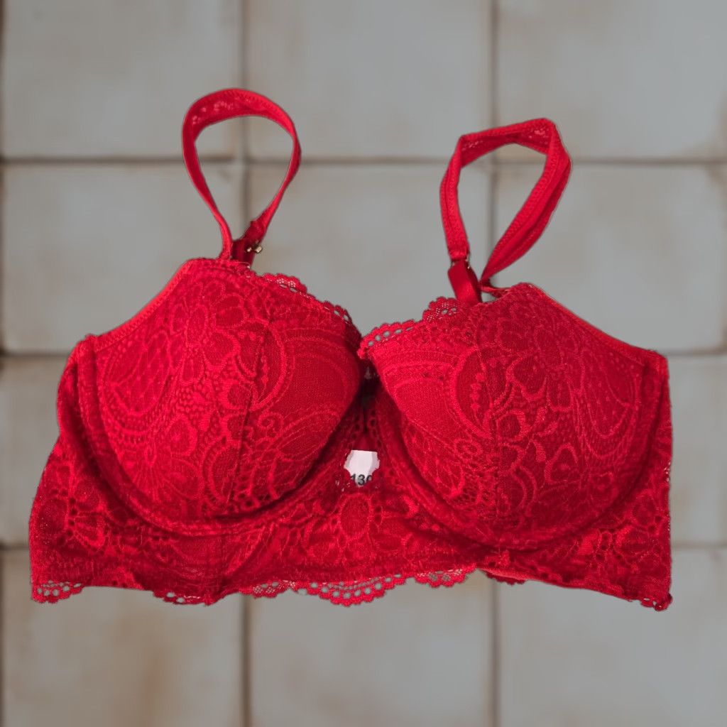Vintage Aerie Real Power Balconette Bra 32D Red Lace Women | Grailed