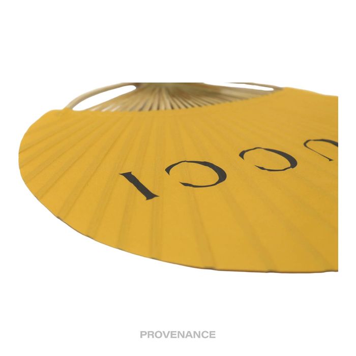 Gucci 🔴 Gucci Logo Bamboo Hand Fan - Yellow | Grailed