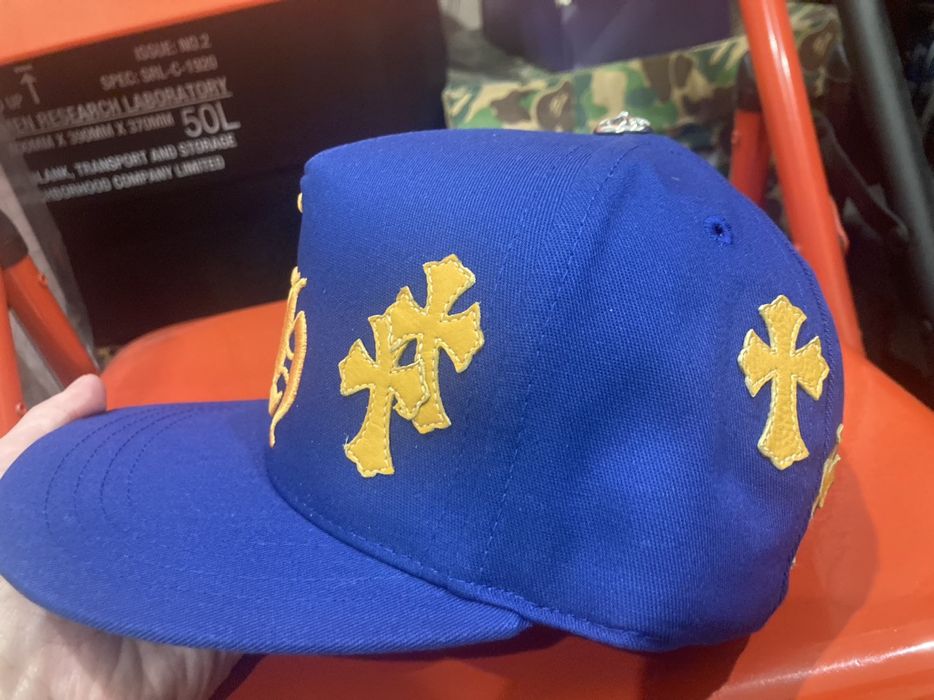Chrome Hearts Chrome hearts cross patches blue ch baseball cap 5 panel ...