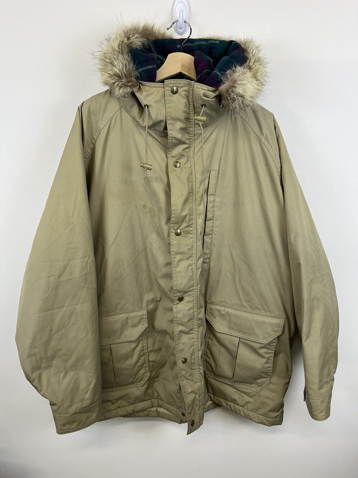 Eddie Bauer × Streetwear × Vintage Vintage Woolrich fur Hood Puffer ...