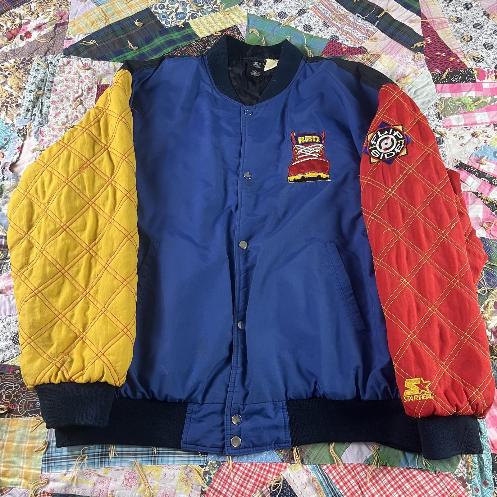 Band Tees × Starter × Vintage Rare Vintage Bell Biv DeVoe Starter Flip Side Puffer Jacket | Grailed
