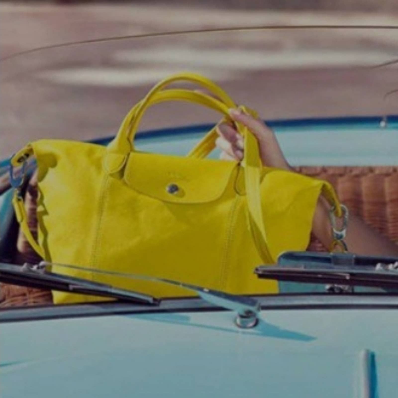 Longchamp Longchamp Le Pliage Cuir Mustard Yellow Shoulder Bag | Grailed