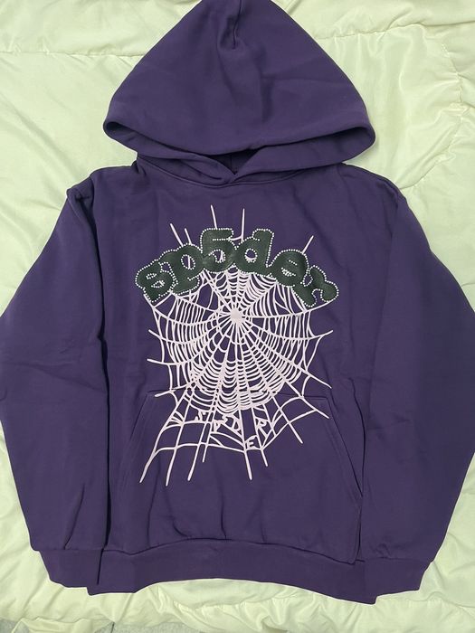 Young Thug Spider Worldwide 8 Days of Sp5der Purple Rhinestone Hoodie ...