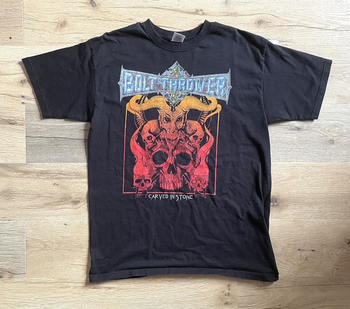 Band Tees × Rare × Vintage Vintage Rare Bolt thrower Carved In Stone ...
