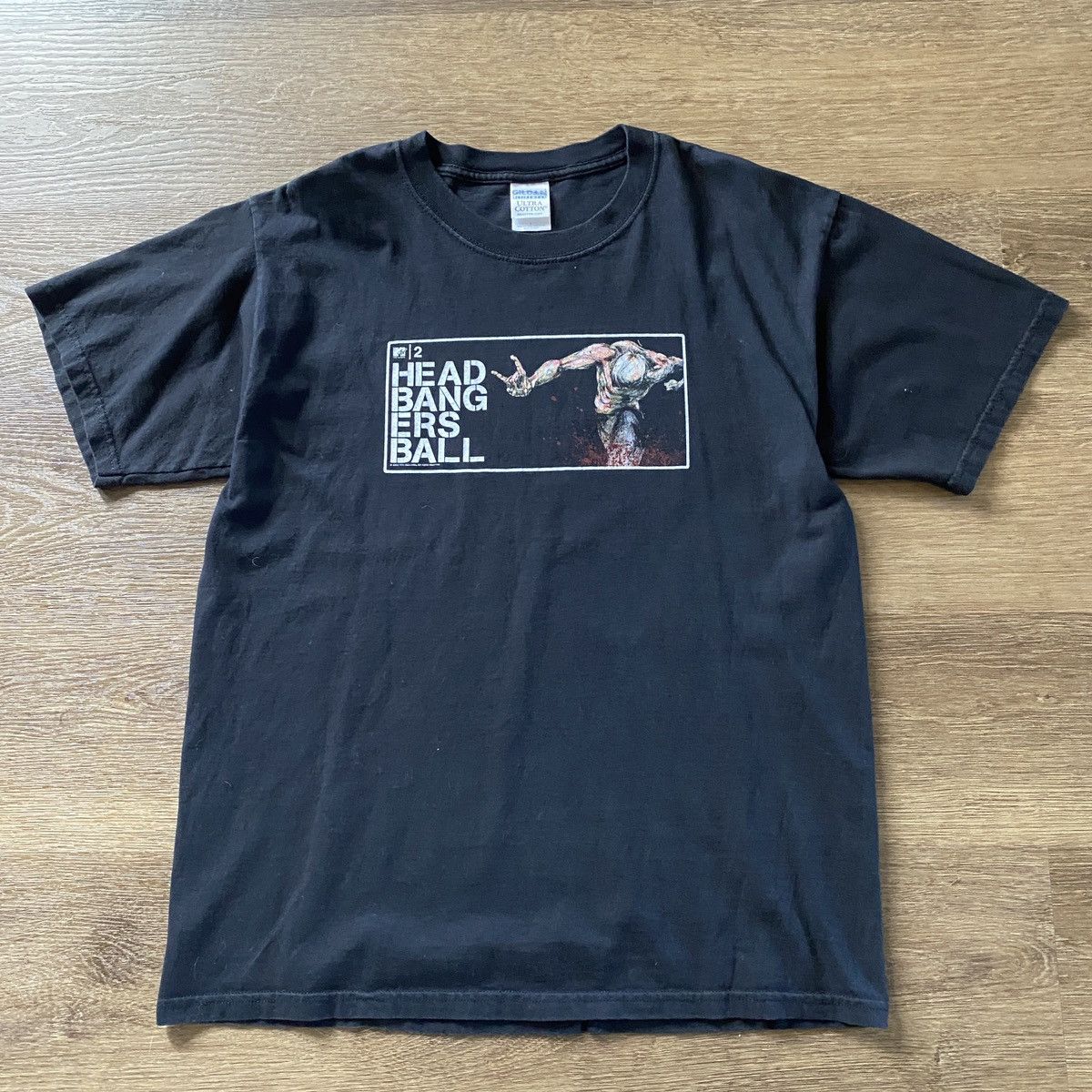Gildan Y2K Head Bangers Ball Godsmack Anthrax MTV Black T-Shirt | Grailed