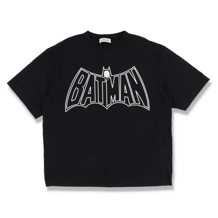 Lanvin Black Batman Embroidered Logo Oversized T-Shirt | Grailed