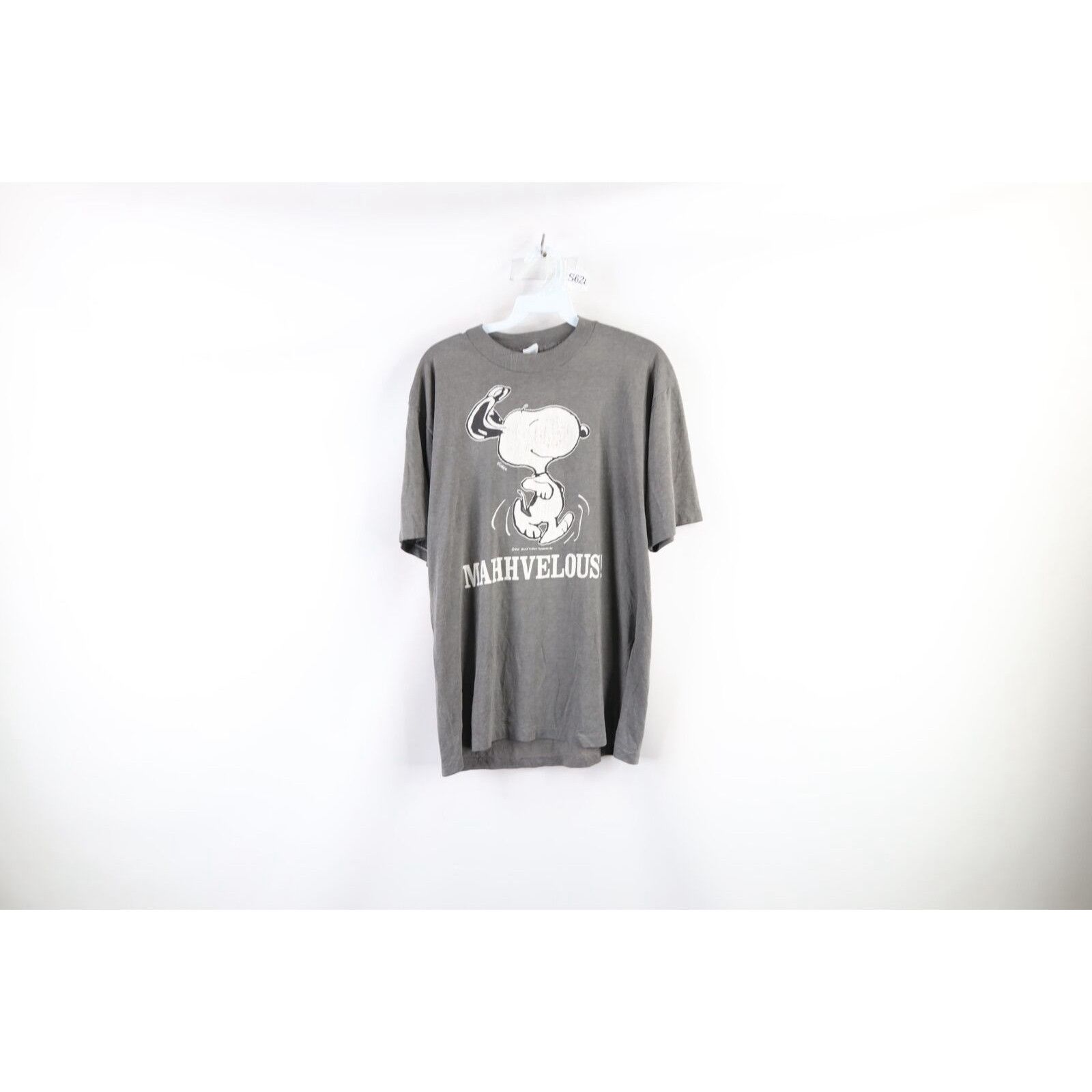 Peanuts Vintage 80s Peanuts Mens Medium Snoopy Mahhvelous Billy Crystal T-Shirt Gray USA | Grailed