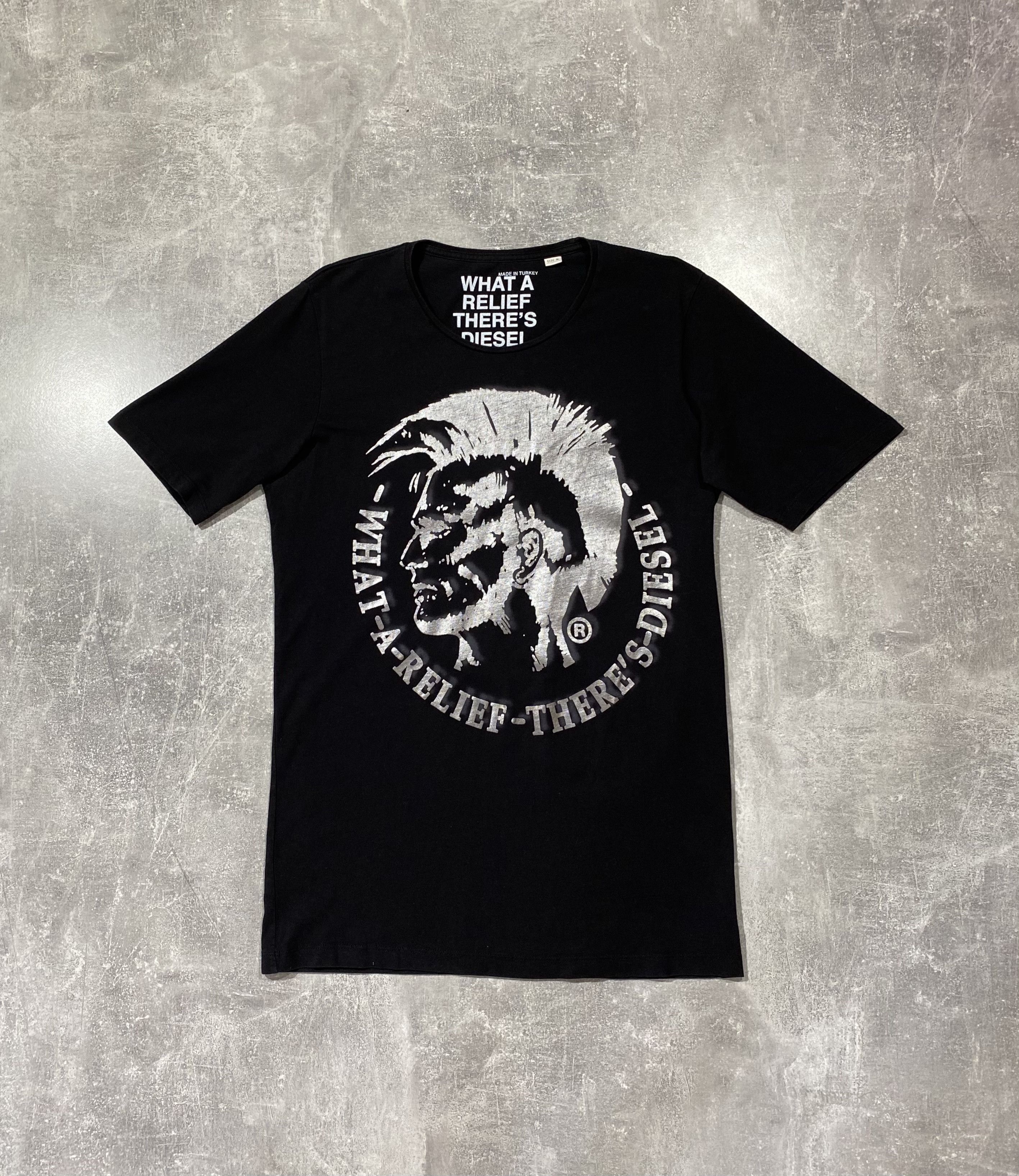 Diesel Vintage Y2K Diesel Punch Silver Logo T-shirt | Grailed