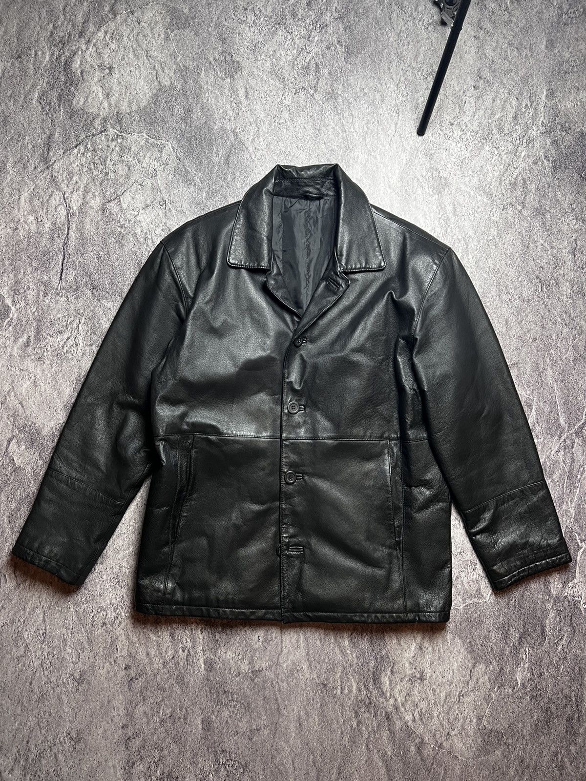 Pre-owned Angelo Litrico X Vintage 90's Y2k Heavy Leather Coat Jacket ...