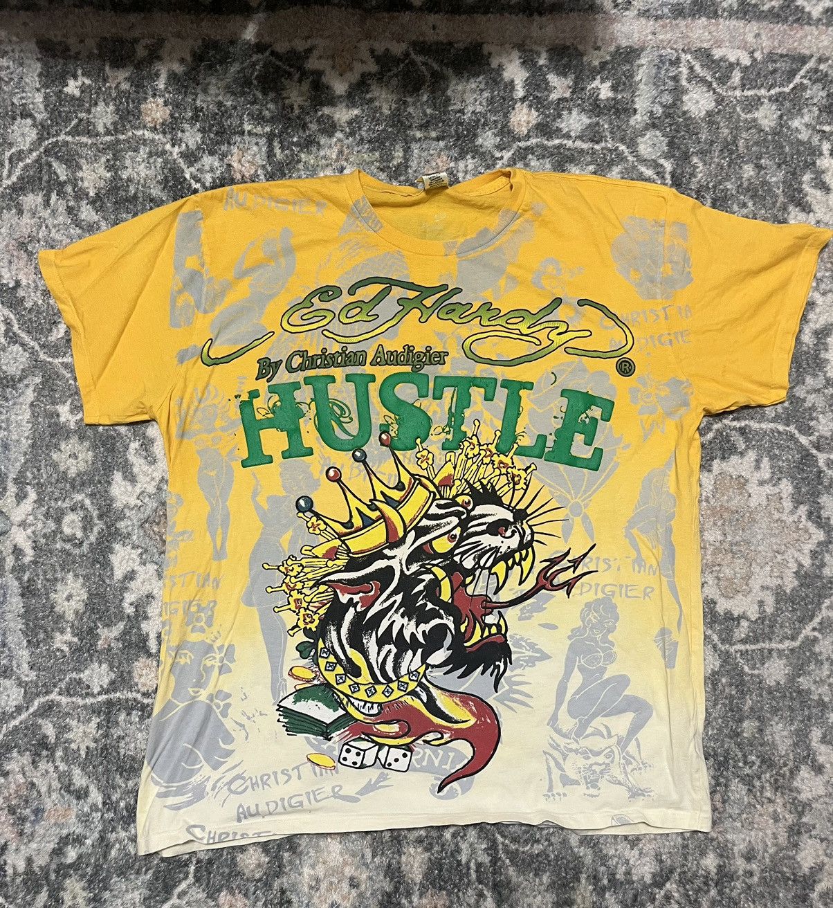 Ed Hardy Vintage Authentic Ed Hardy Puff Print T-Shirt | Grailed