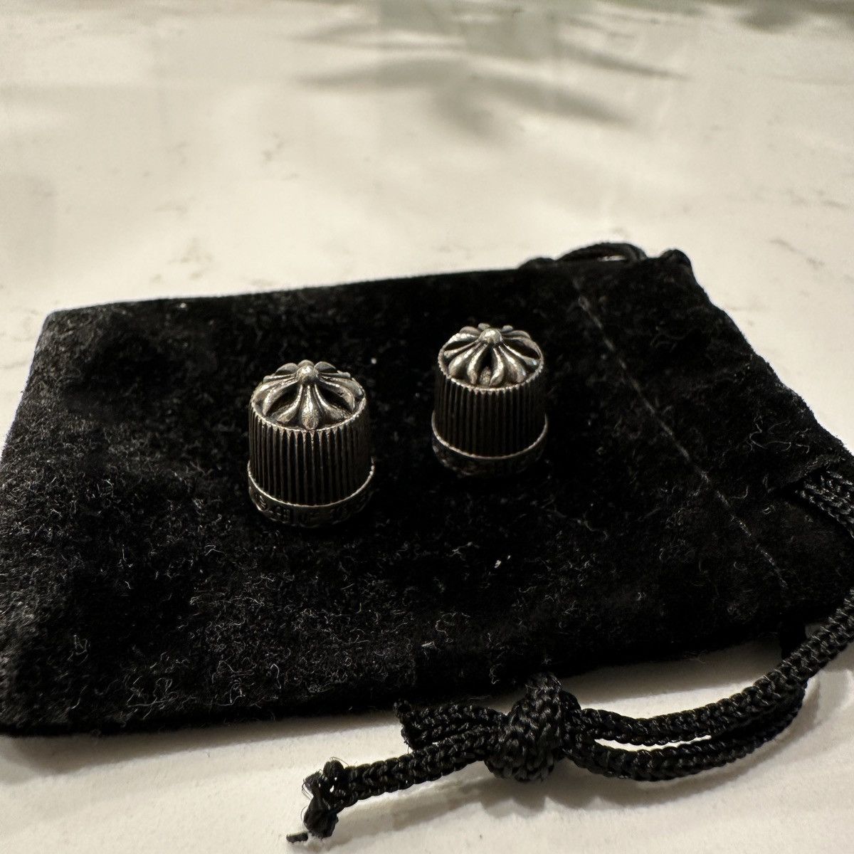 Chrome Hearts CH SILVER VALVE CAPS | Grailed
