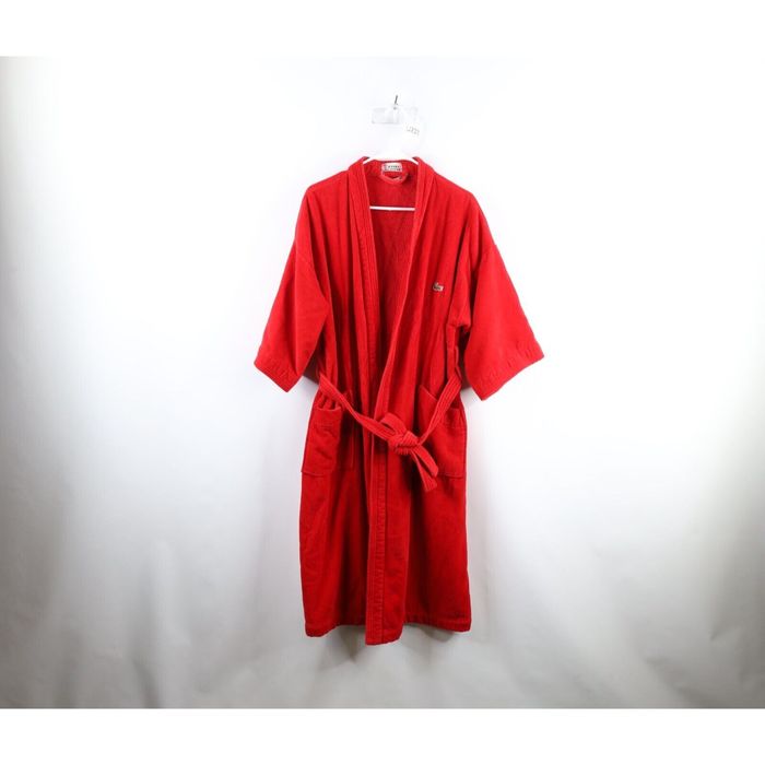 Vintage Vintage 80s Izod Lacoste Faded Belted Terry Cloth Bath Robe ...