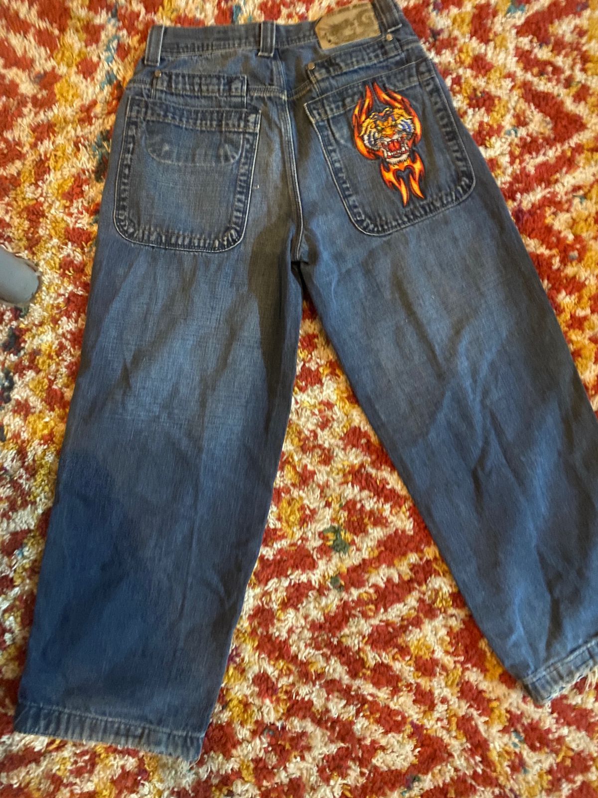 Jnco Jnco jeans Flamehead denim size 14 vintage 90s|Skateboarding | Grailed