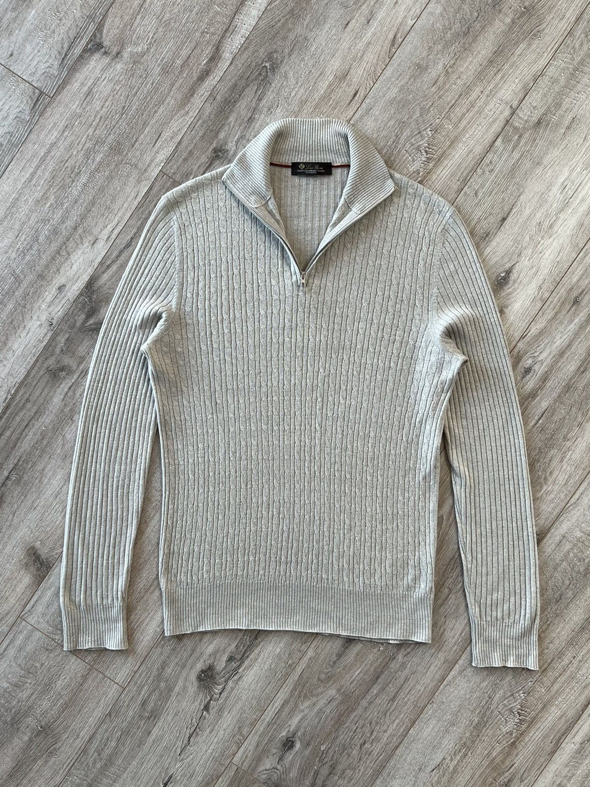 Loro Piana × Luxury Loro Piana Baby Cashmere Blend Half Zip Up Ribbed ...