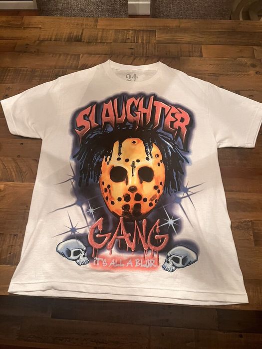 Drake 21 Savage ITS ALL A BLUR TOUR MERCH: SLAUGHTER GANG TEE | Grailed