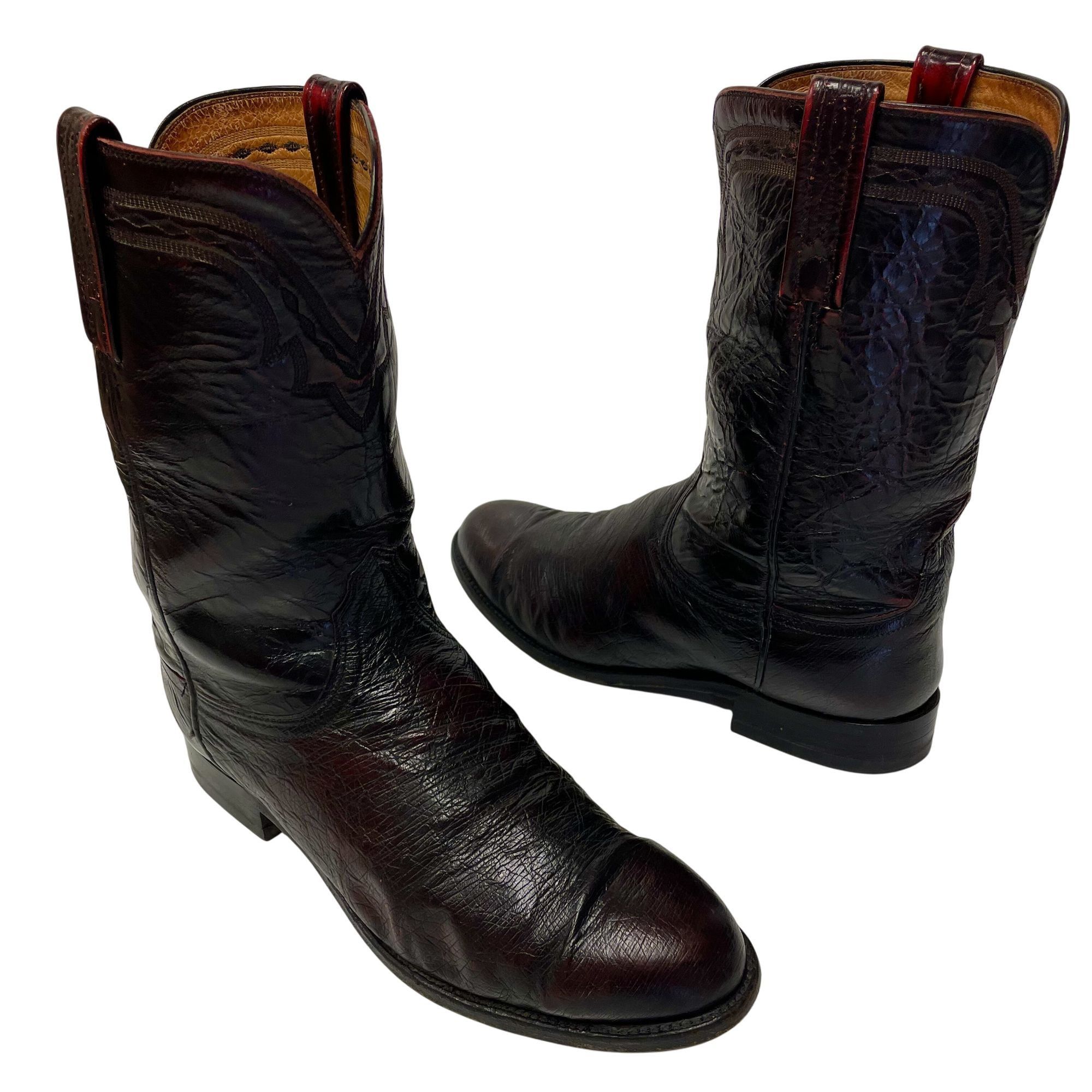 Lucchese Lucchese 2000 Cowboy Western SMOOTH OSTRICH Roper Boots | Grailed