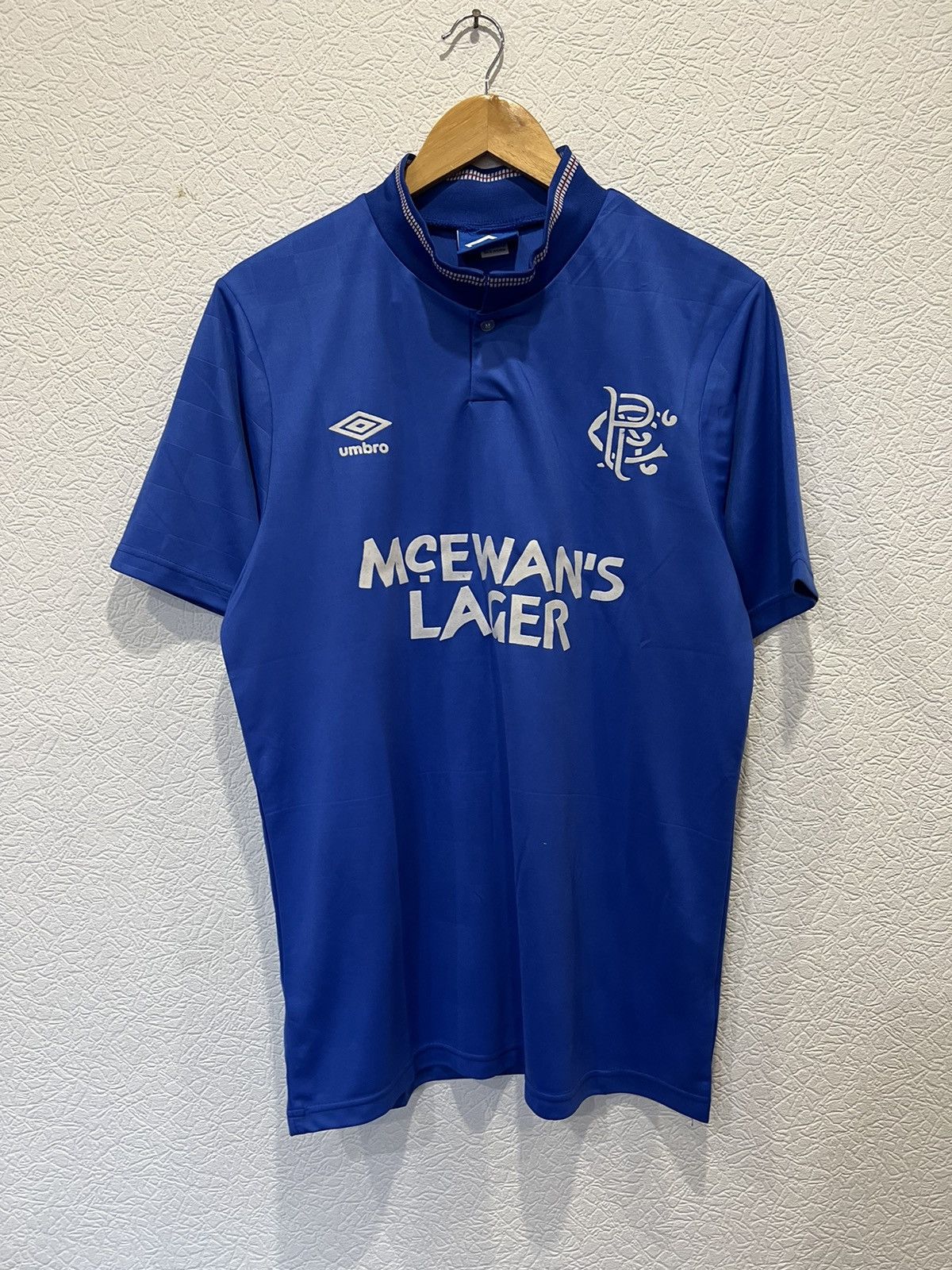 Soccer Jersey × Vintage Rangers 1987/1989 Home Kit Soccer Jersey | Grailed