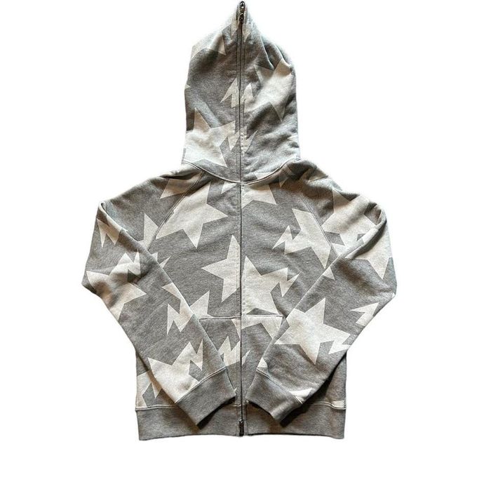 Bape Bape Grey Bapesta Full Zip Hoodie | Grailed