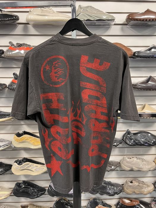 HELLSTAR Hellstar Studios Jesus Path To Paradise Grey/Red T-Shirt | Grailed