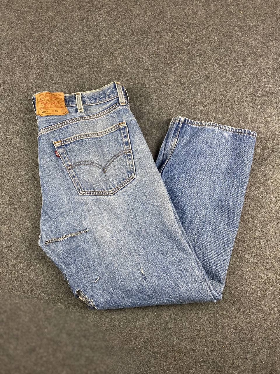 Vintage vintage 80s levis 501 distressed denim | Grailed