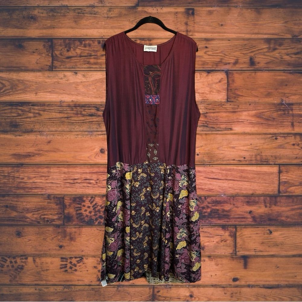Brand Vintage Jeffrey Barr Cut Off Sleeve Dress Large | Grailed