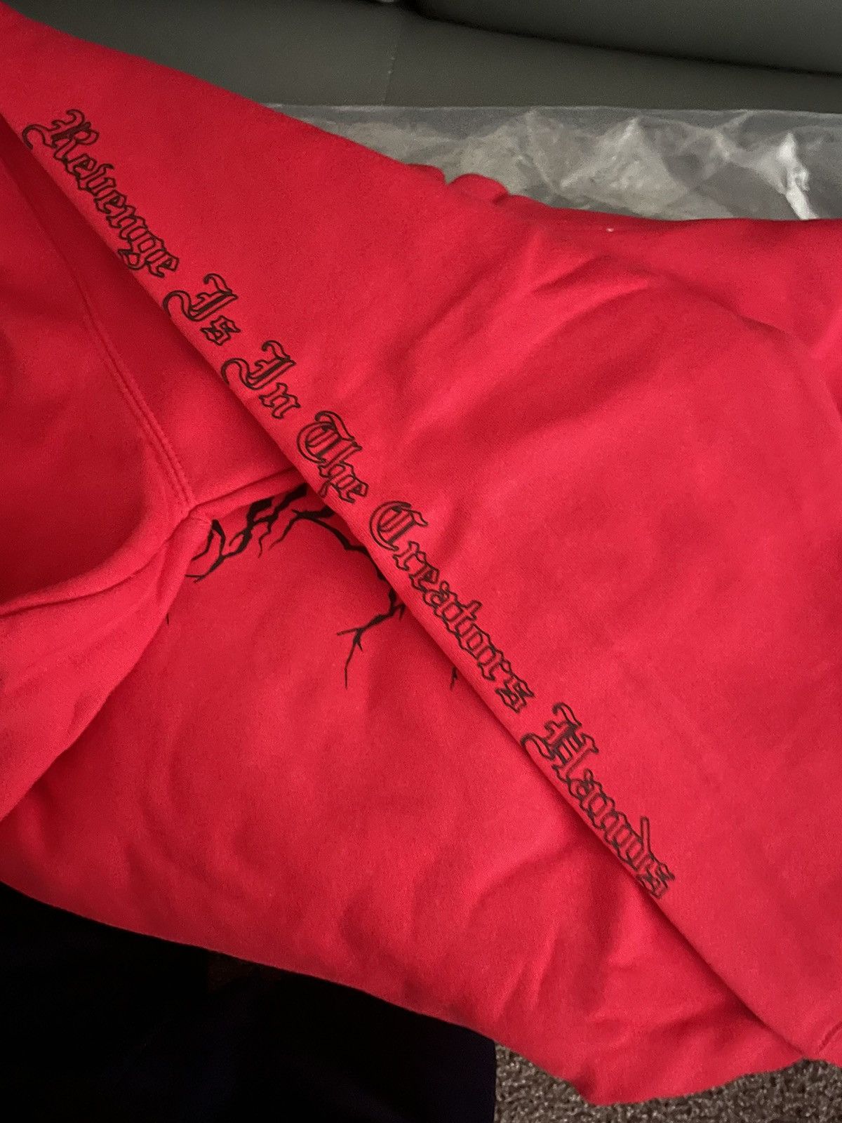 Revenge Revenge x Ski Mask lightning hoodie red confederate flag XL ...
