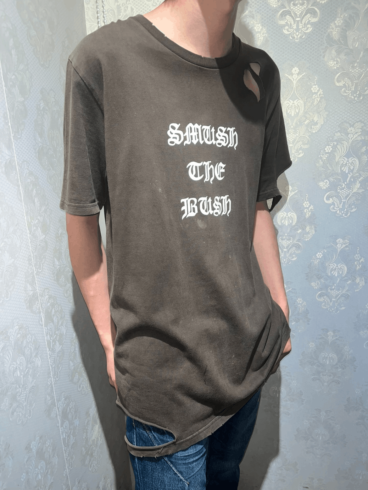 Number (N)ine Number Nine 04AW Anti War Slogan Tee | Grailed