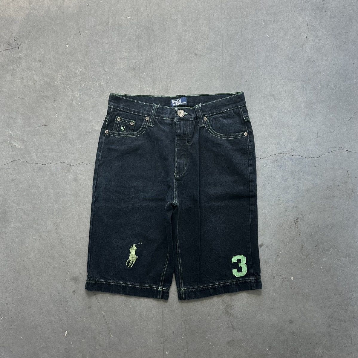 Jnco × Polo Ralph Lauren × Vintage Crazy Vintage Y2K Baggy Polo Ralph Lauren Jorts Grunge Cyber ...