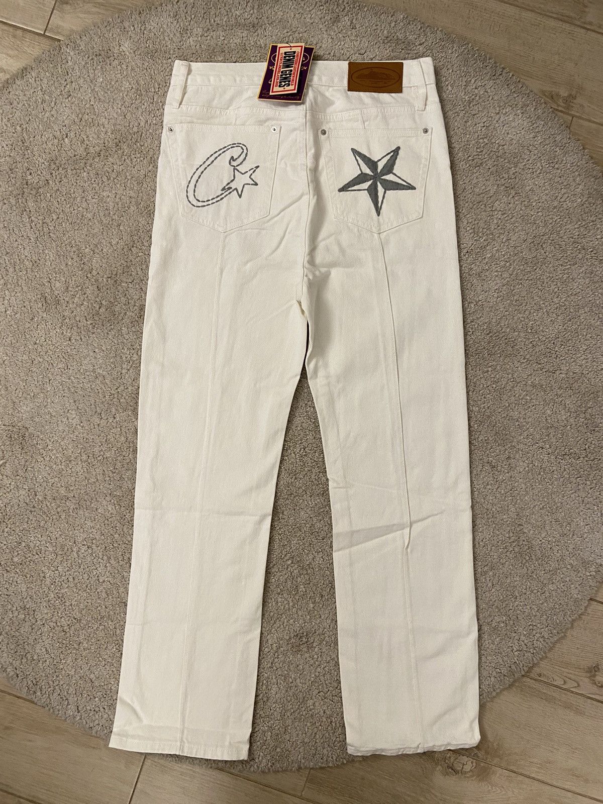 Corteiz Corteiz Natural White Denim Genes Jeans | Grailed