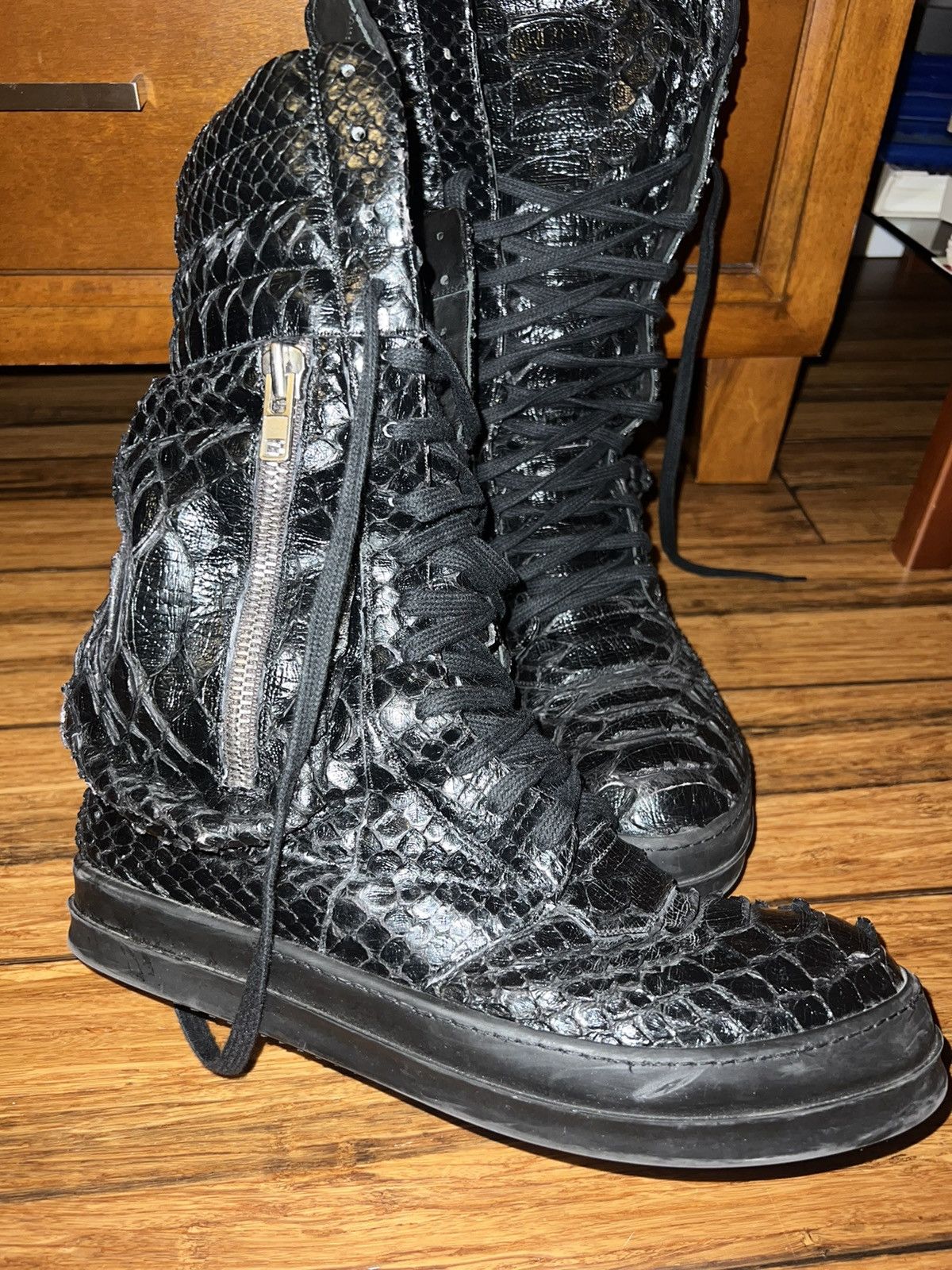 Rick Owens Rick Owens Python Snakeskin Cargobaskets | Grailed